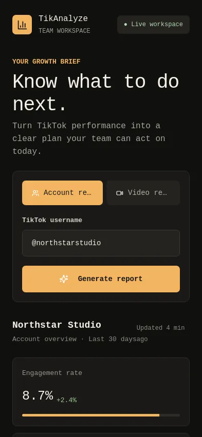 TikAnalyze AI Mobile