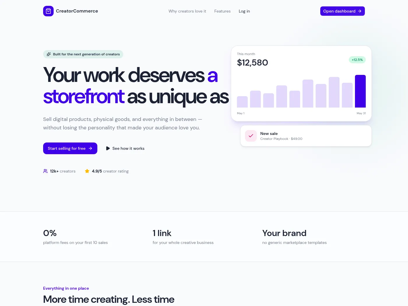 CreatorCommerce Platform