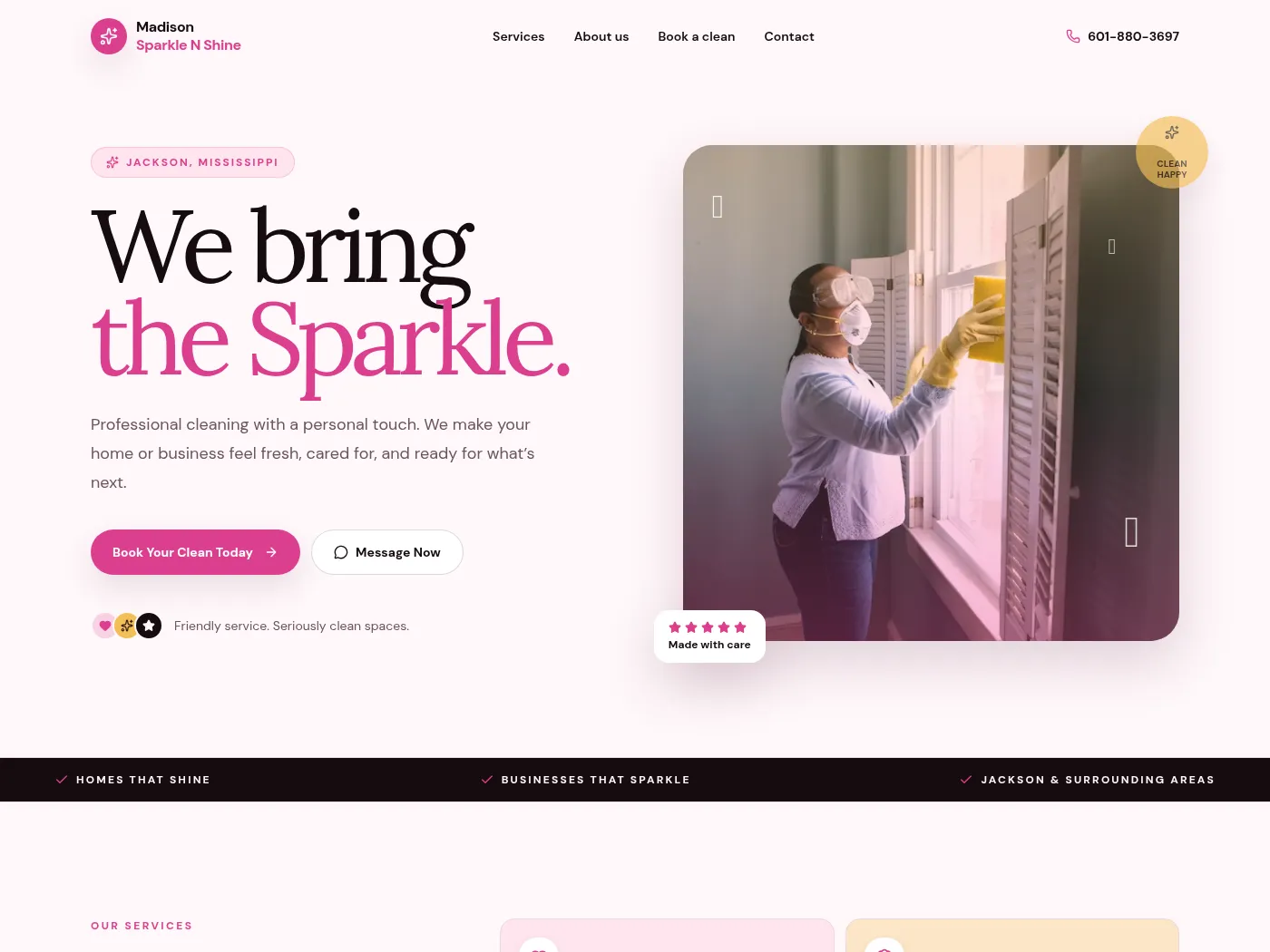 Sparkle N Shine Website