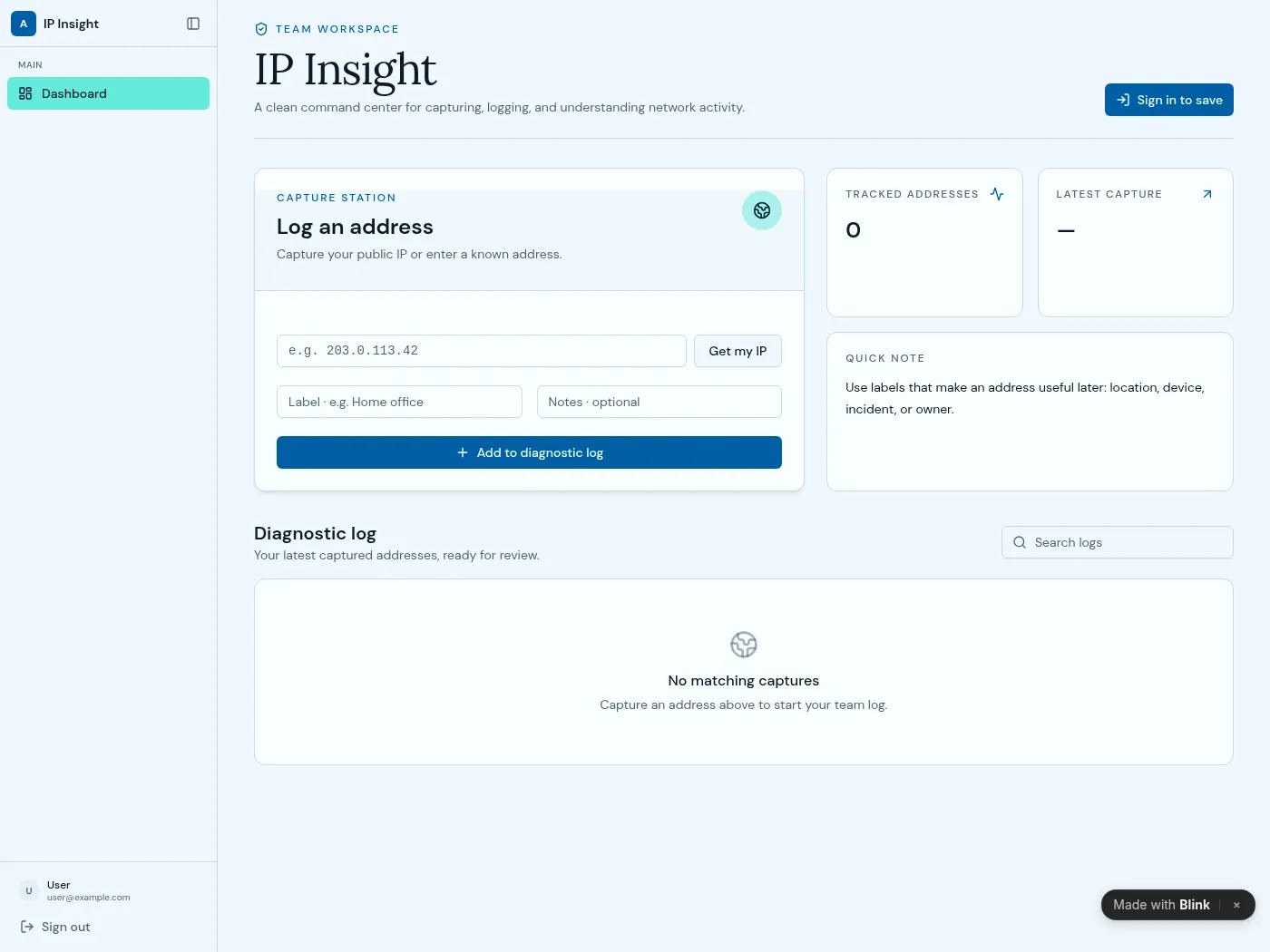 IP Insight Dashboard