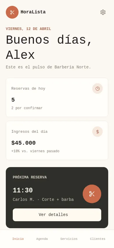 HoraLista Barber Booking
