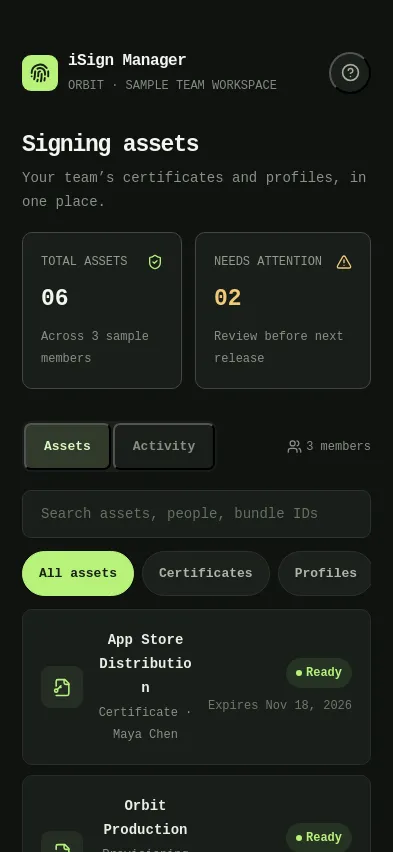 iSign Manager
