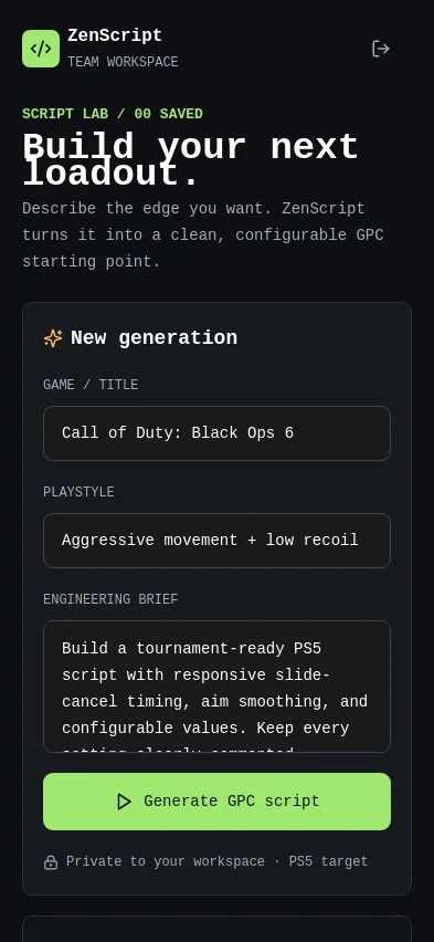 ZenScript AI Generator