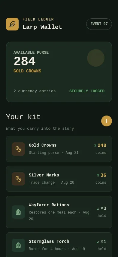 Larp Wallet