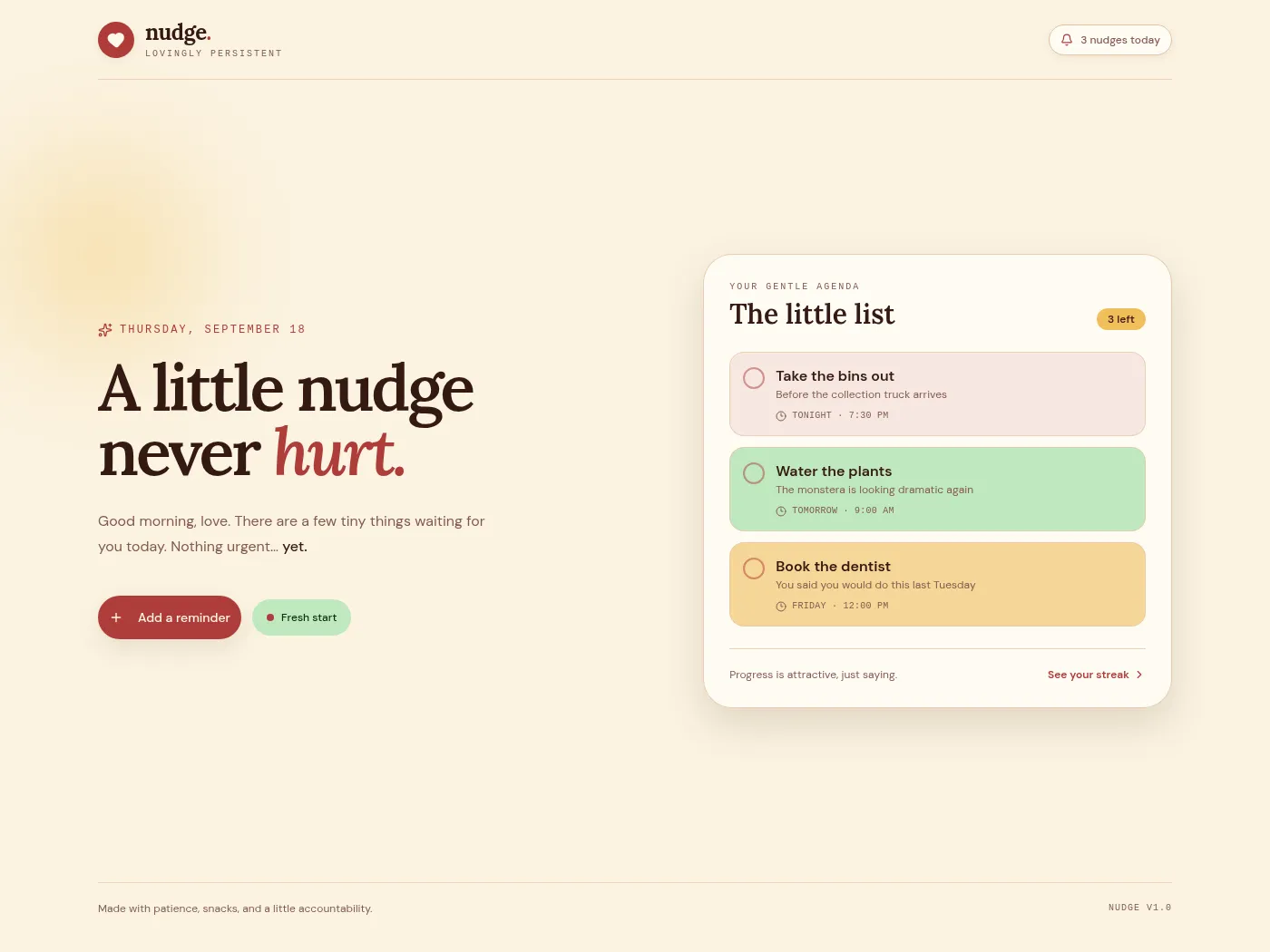 Nagging Reminder App