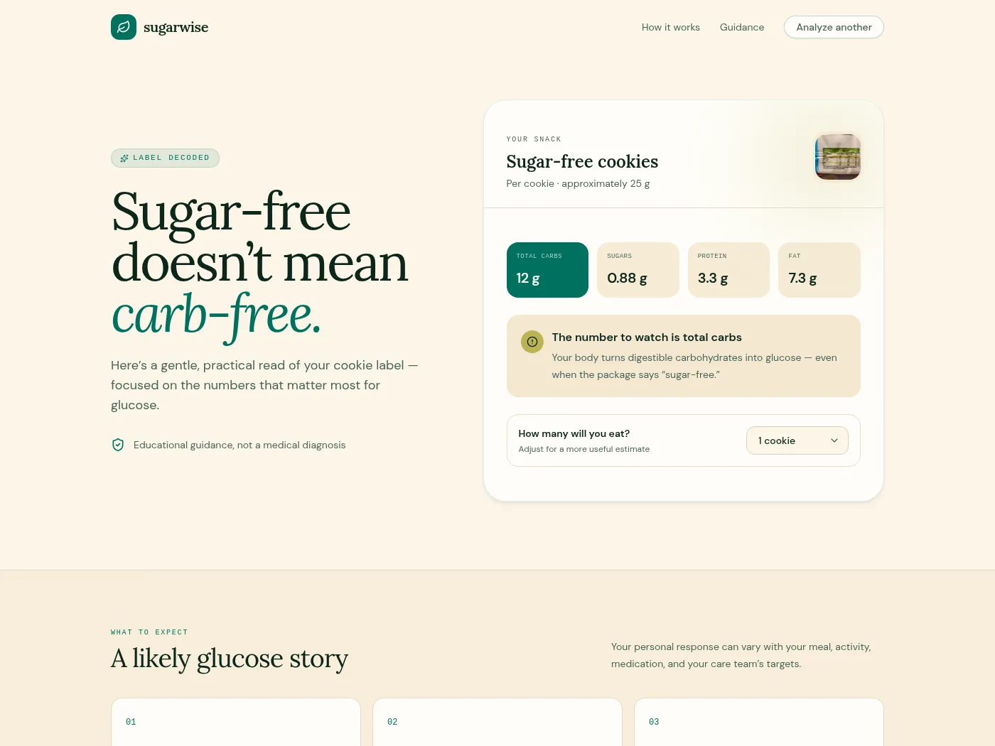 Sugarwise Snack Analyzer