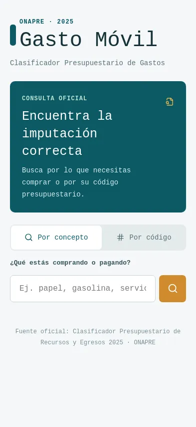 ONAPRE Gasto Móvil