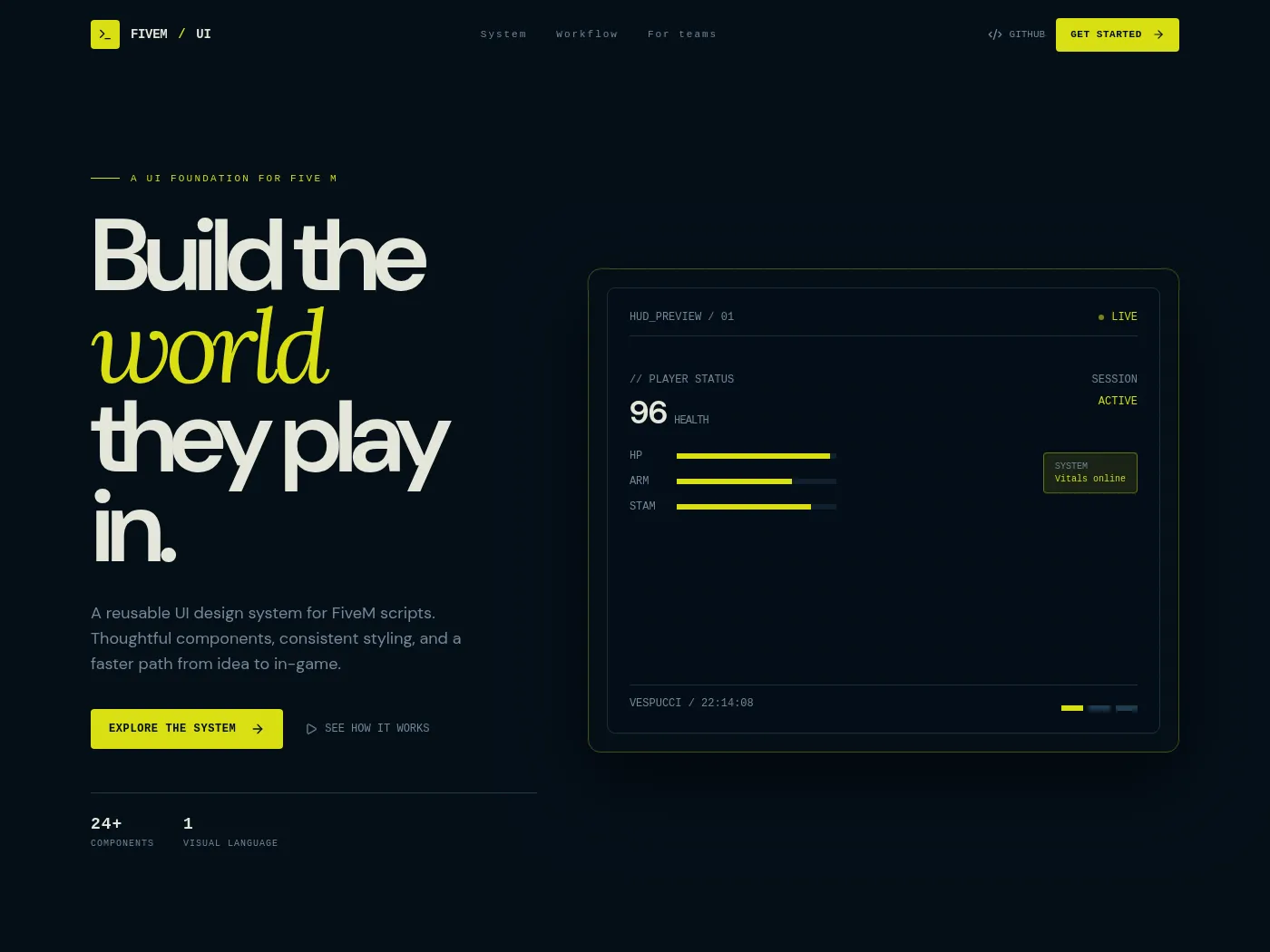 FiveM UI Design System