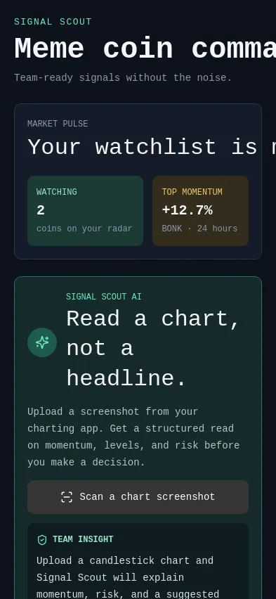 Meme Coin Signal Tracker