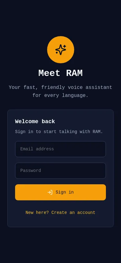 RAM AI Voice Assistant