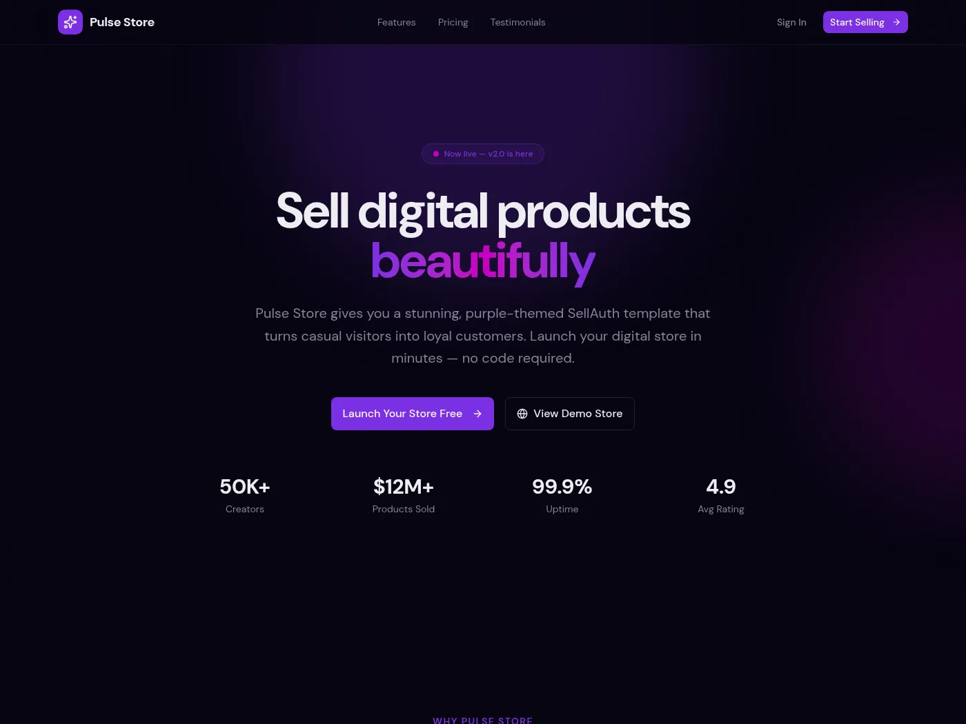 Purple SellAuth Theme