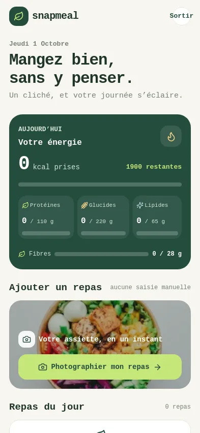 SnapMeal AI Tracker