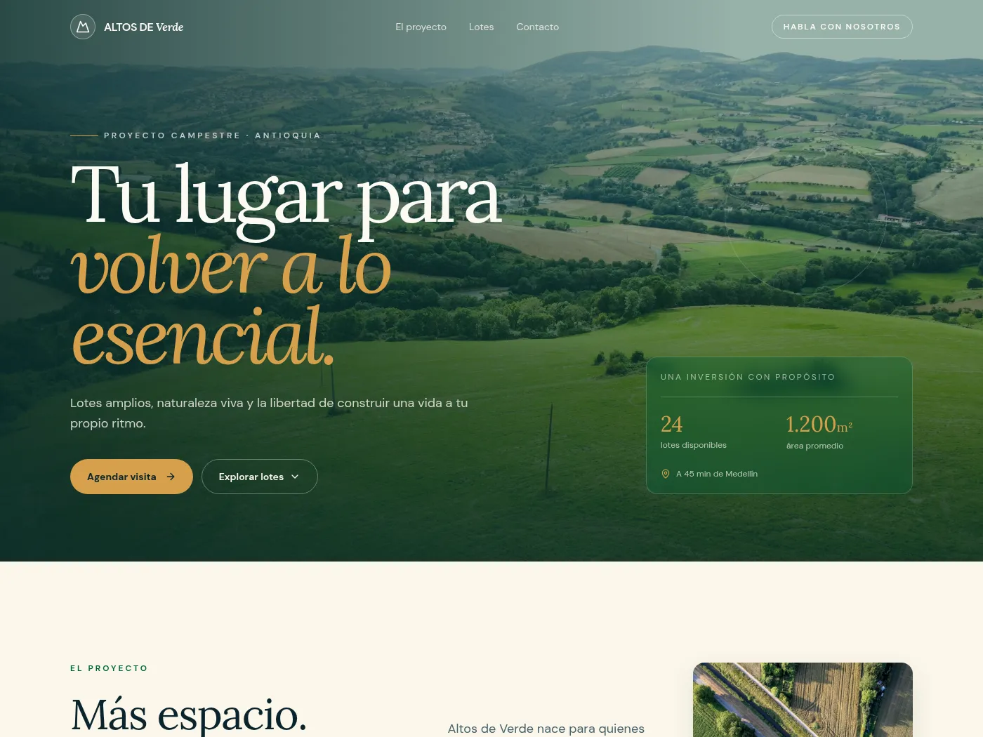 Lotes Landing Interactive