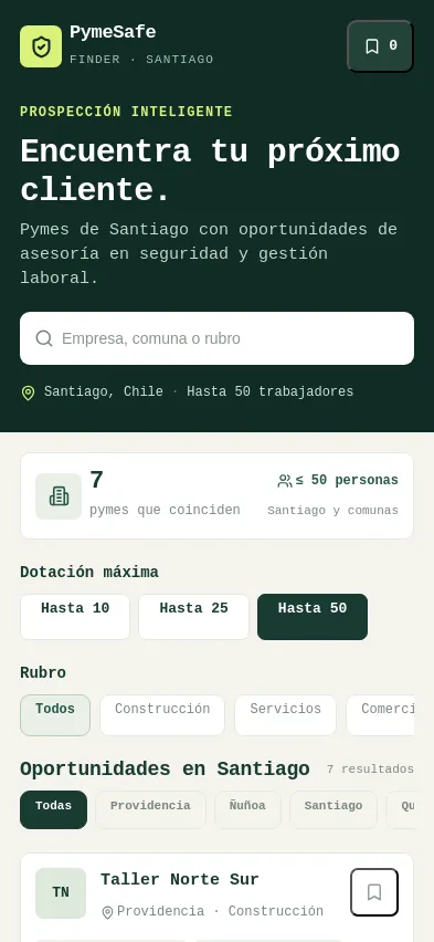 PymeSafe Finder