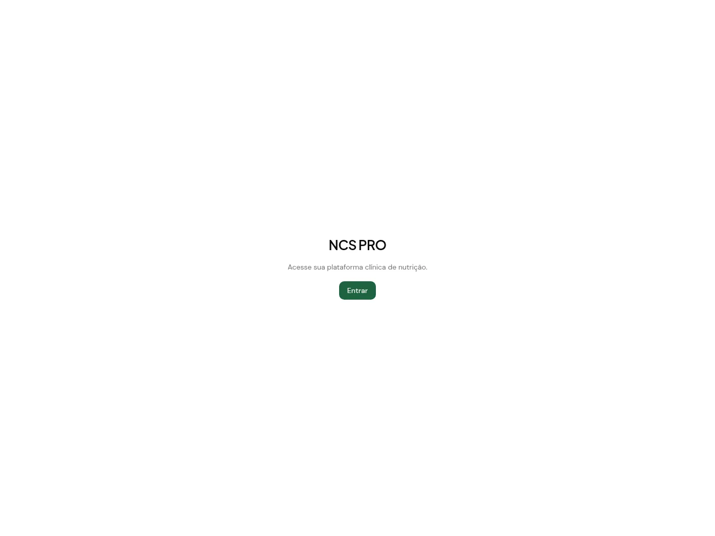NCS Pro Nutrition SaaS