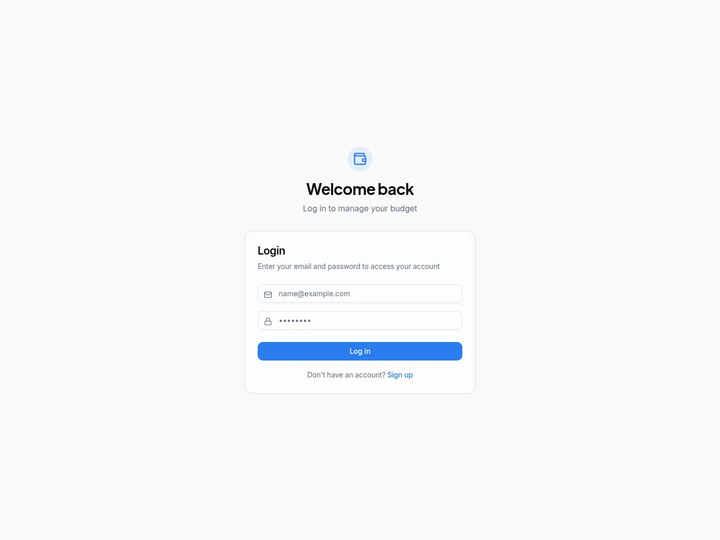 BudgetWise Web App