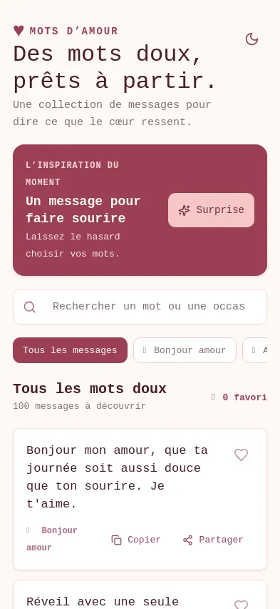 Mots d'Amour