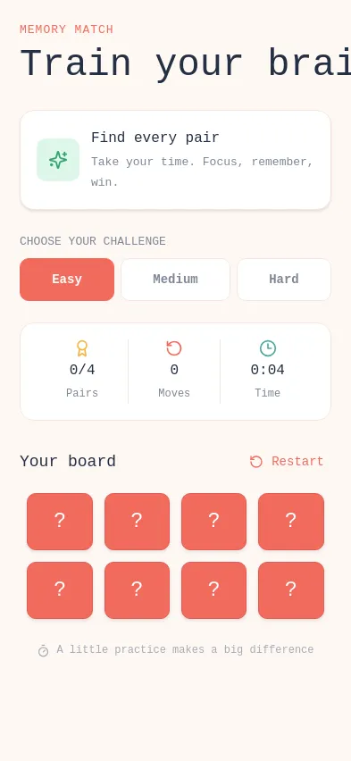 Memory Match Fun
