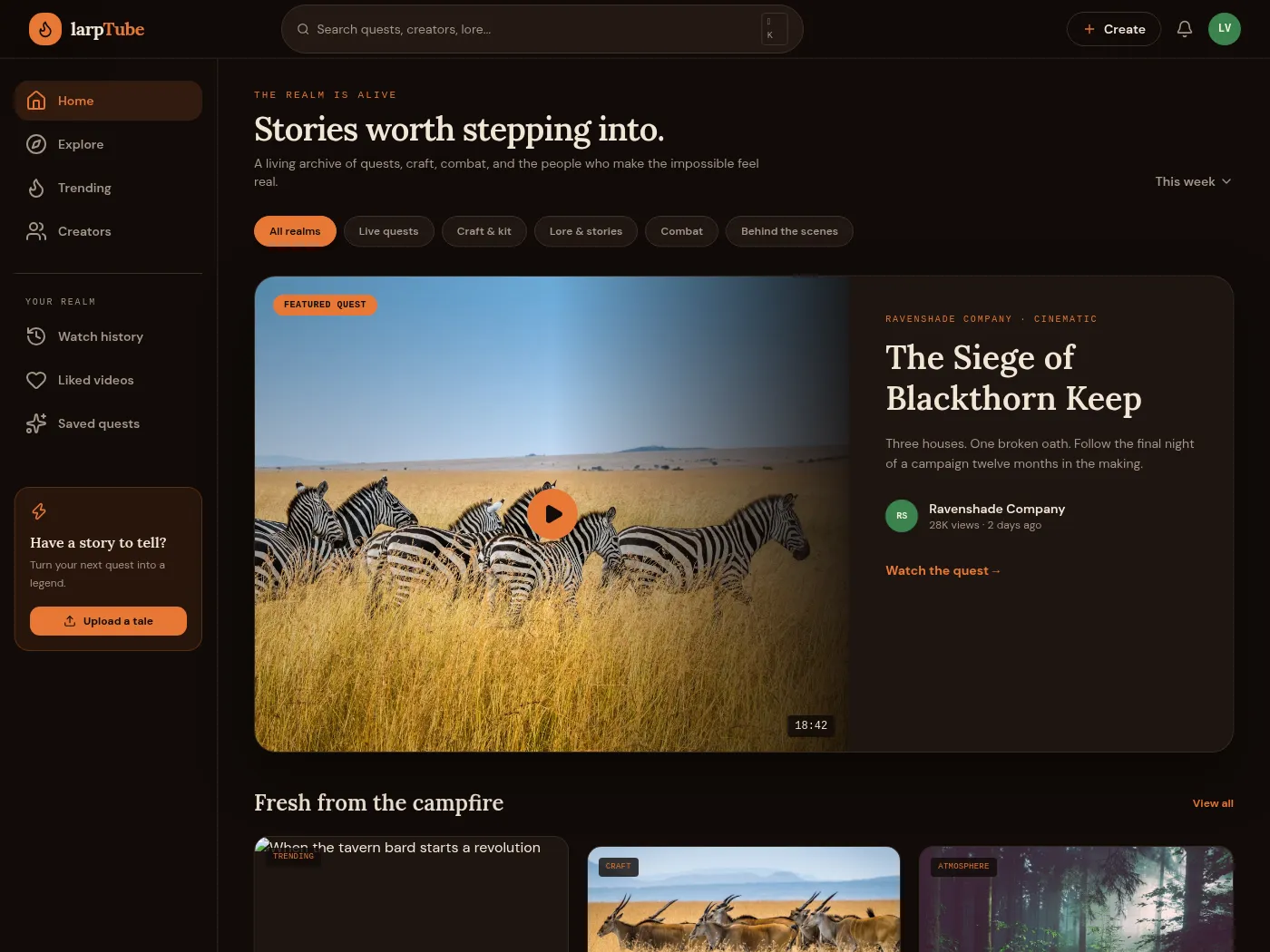 larpTube Video Platform