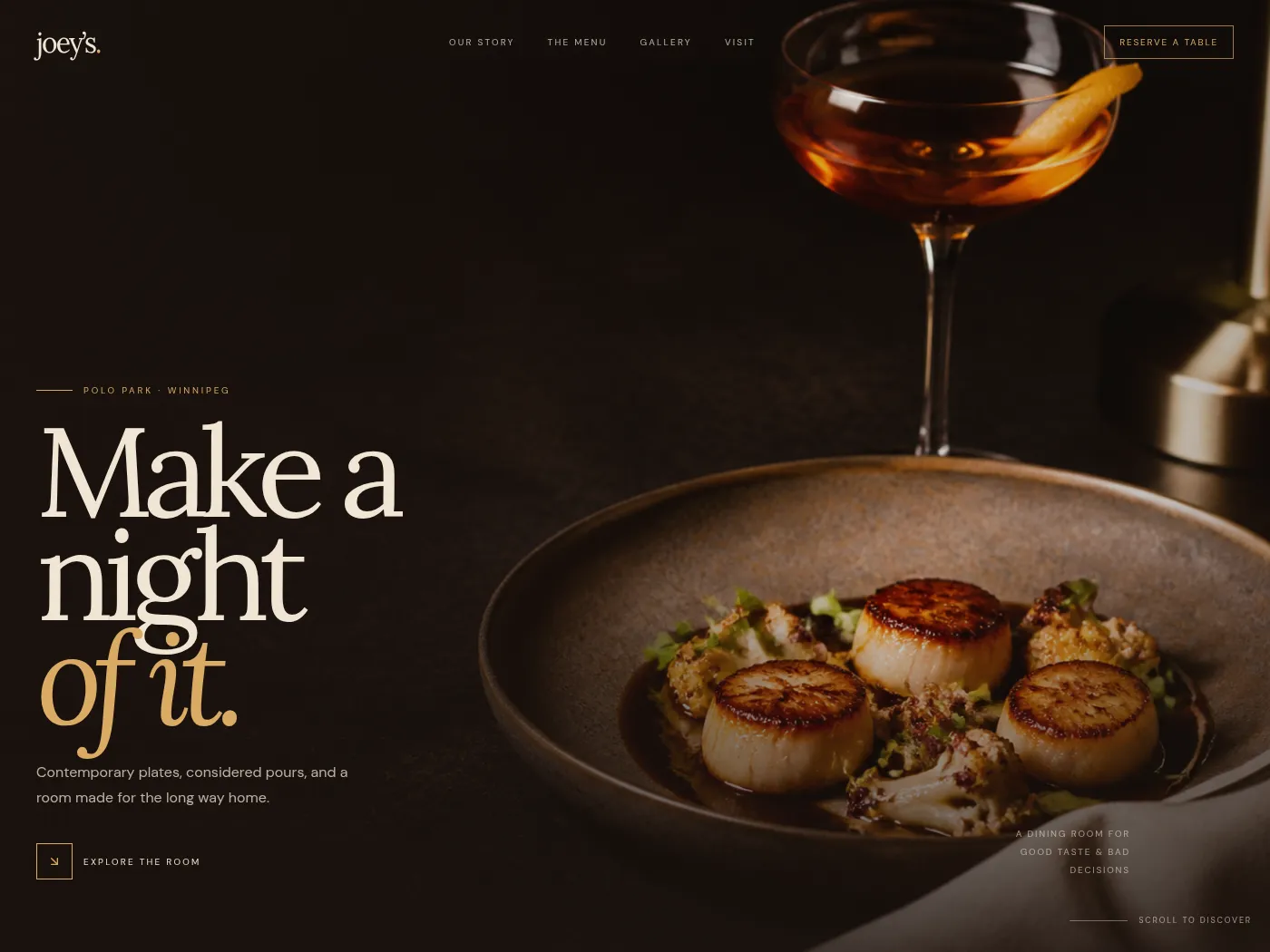 Joey's Editorial Landing Page