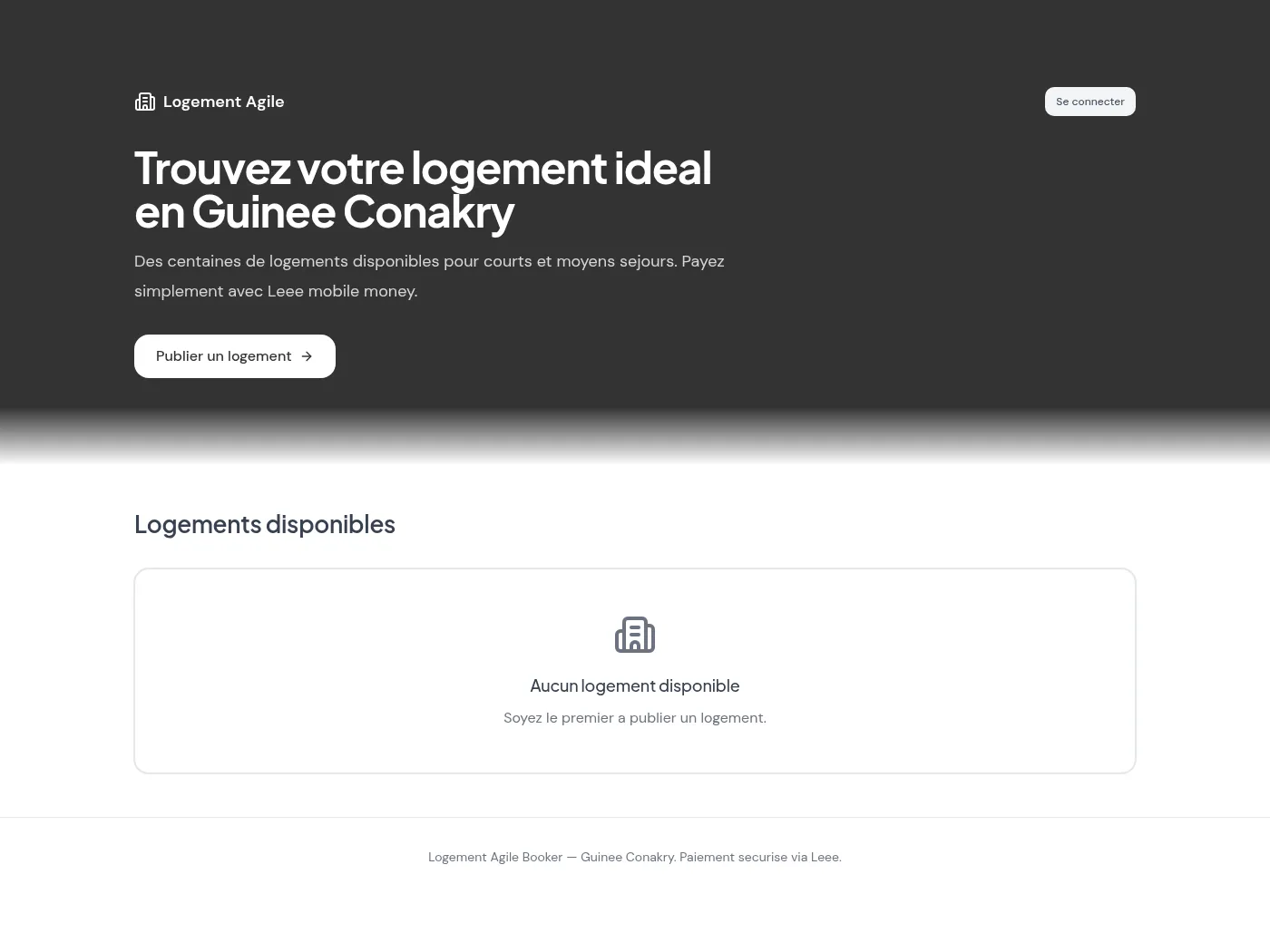 Logement Agile Booker