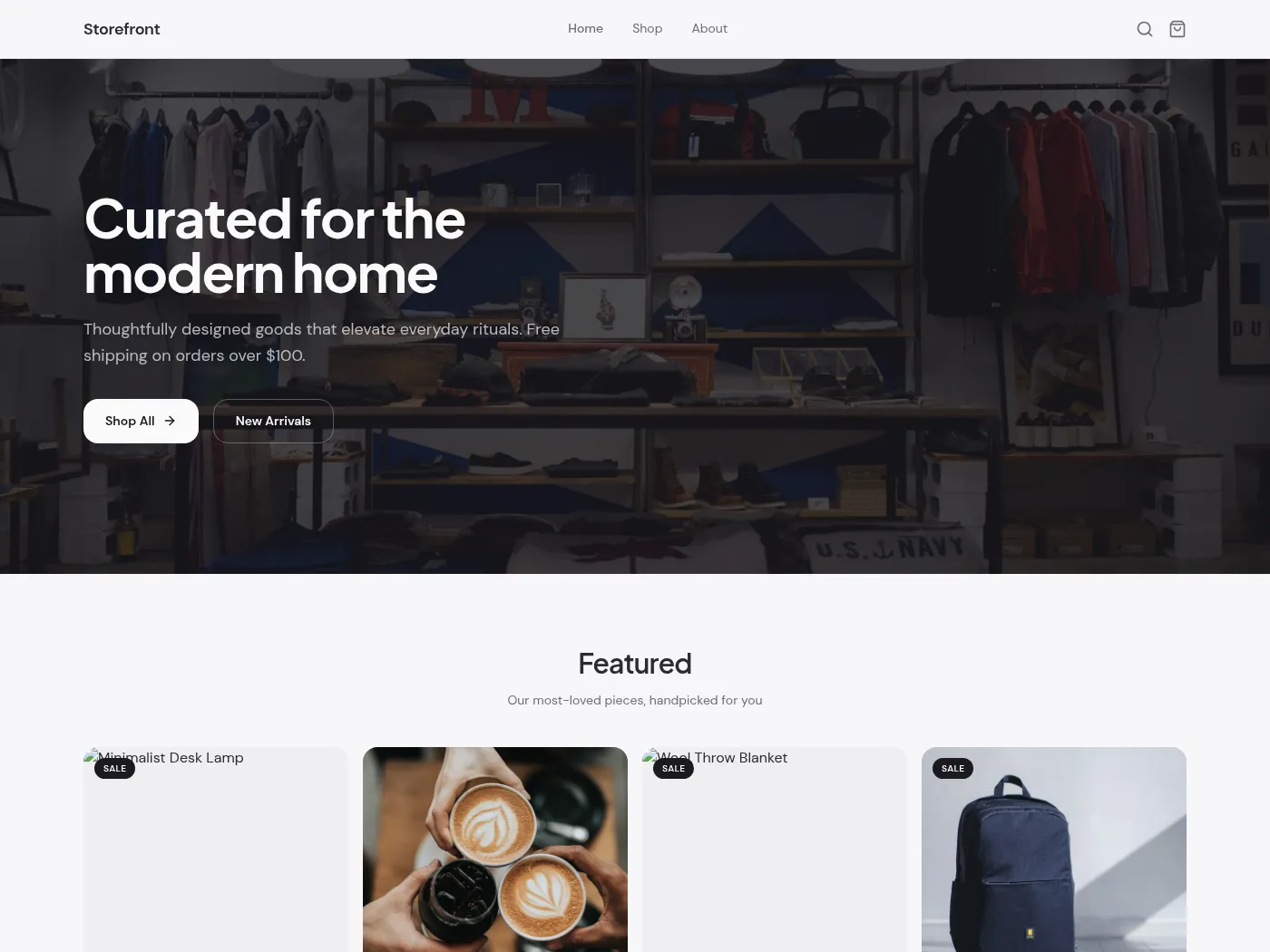 Modern Storefront Starter