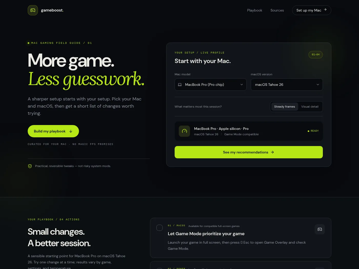 GameBoost Mac Portal