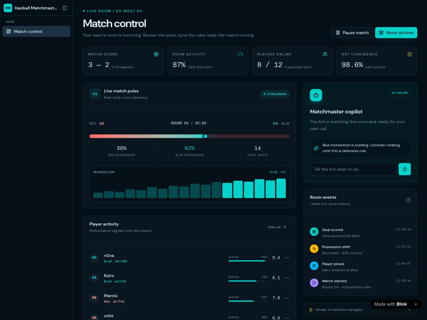Haxball AI Matchmaster
