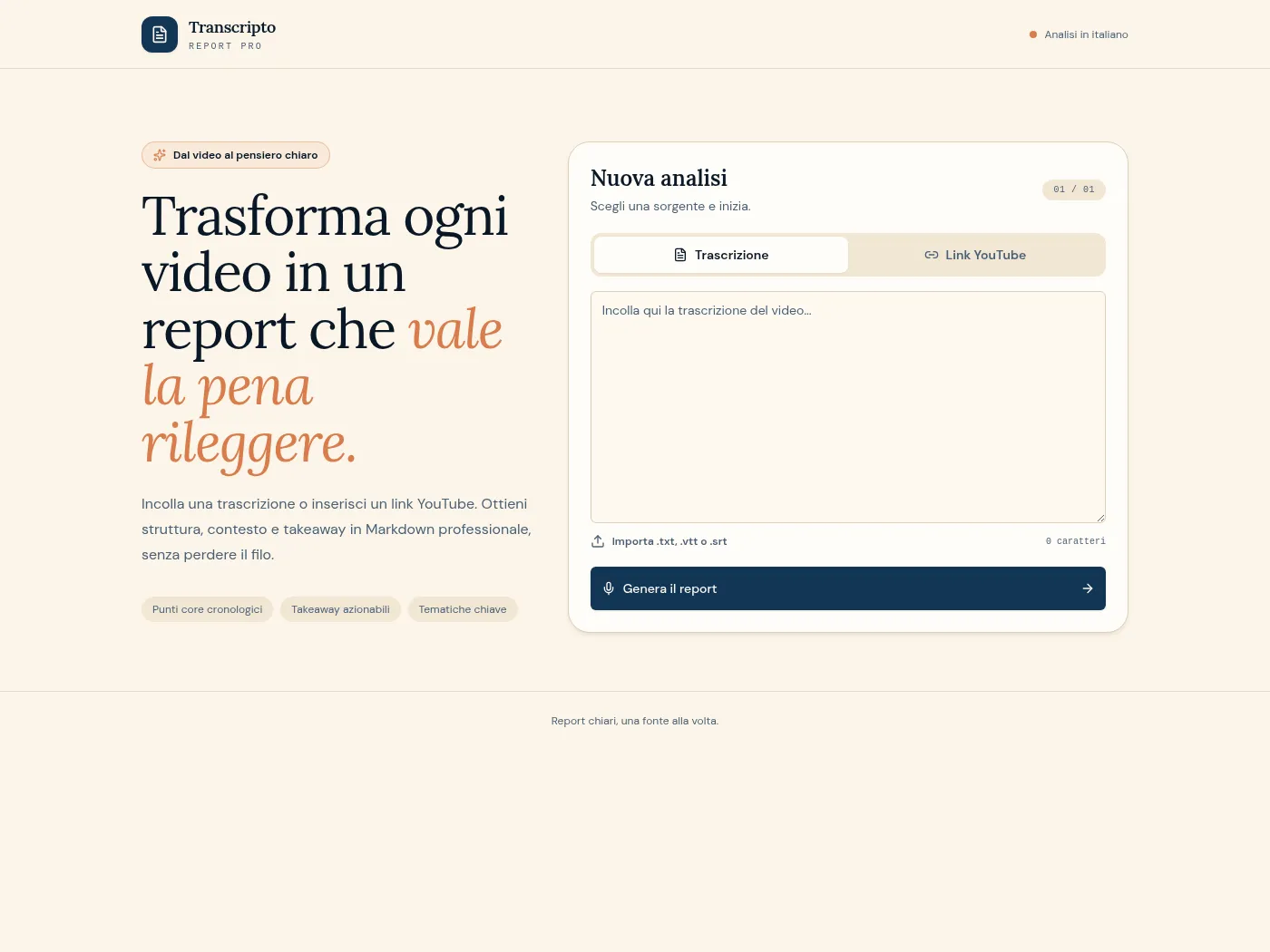 Transcripto Report Pro