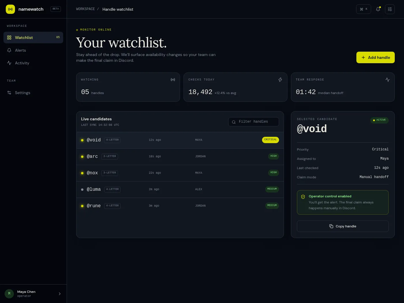 Discord Name Sniper