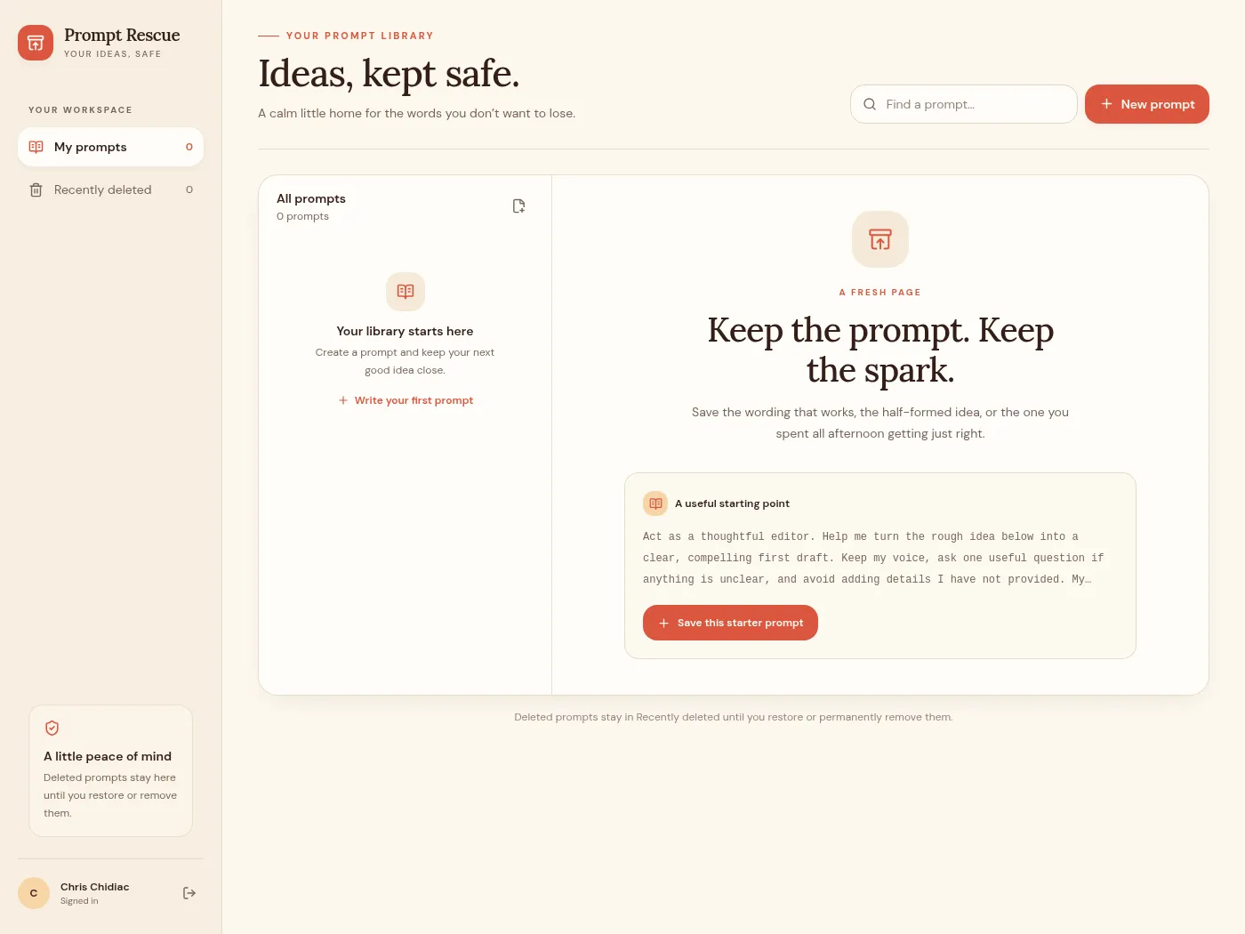 Prompt Rescue Tool