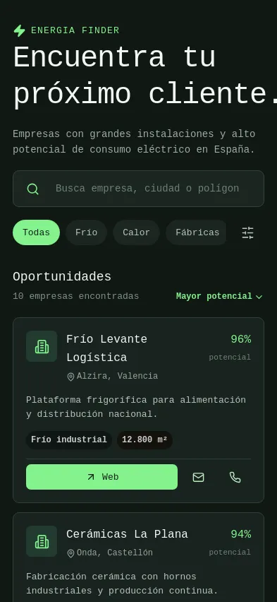 Energia Empresas Finder