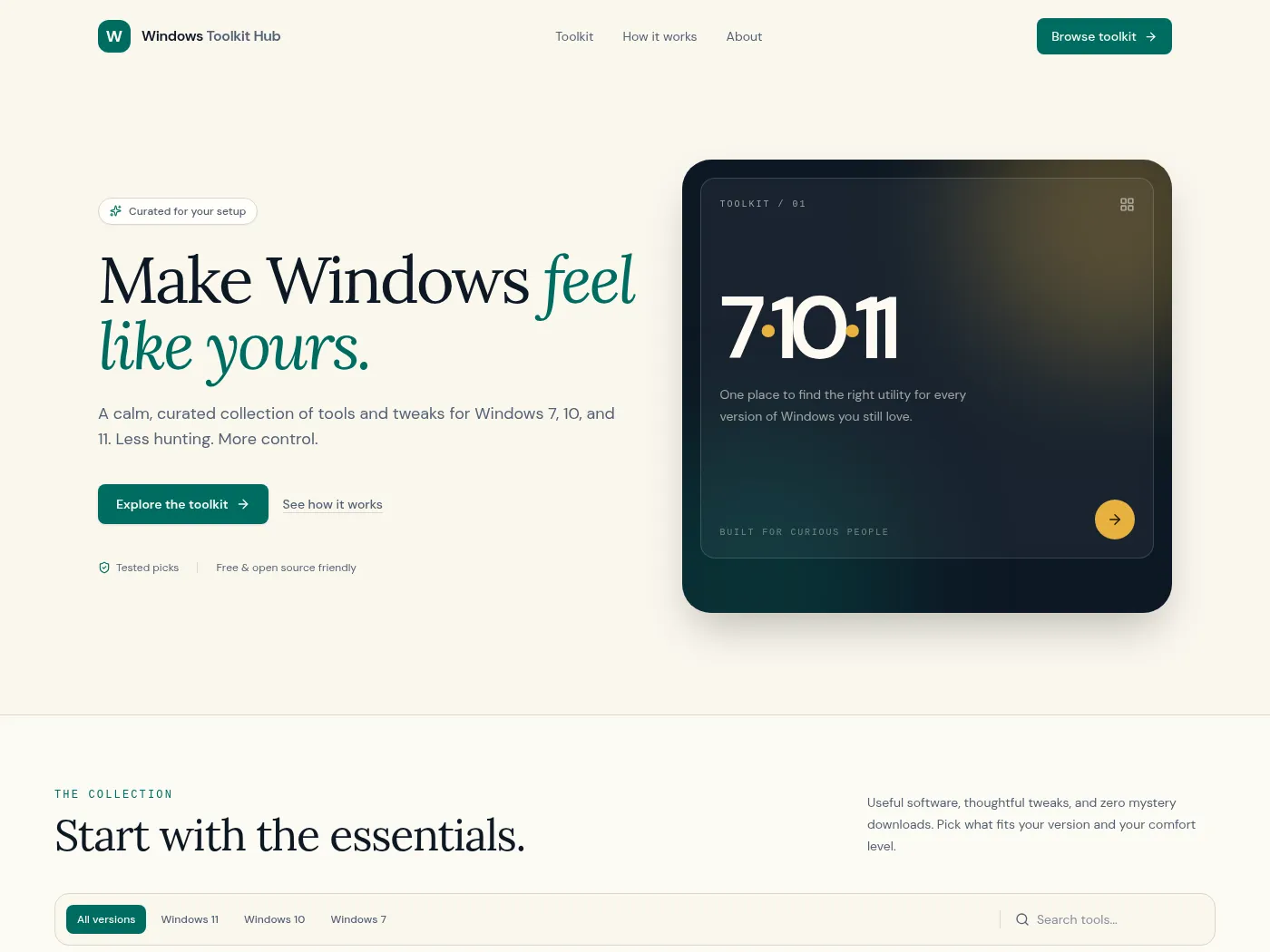 Windows Toolkit Hub