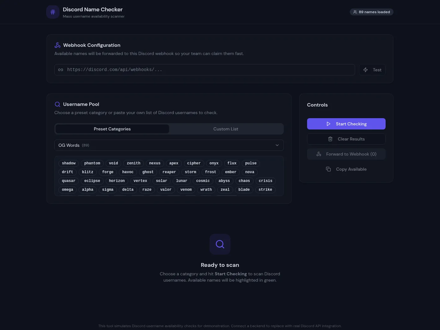 Discord Name Checker