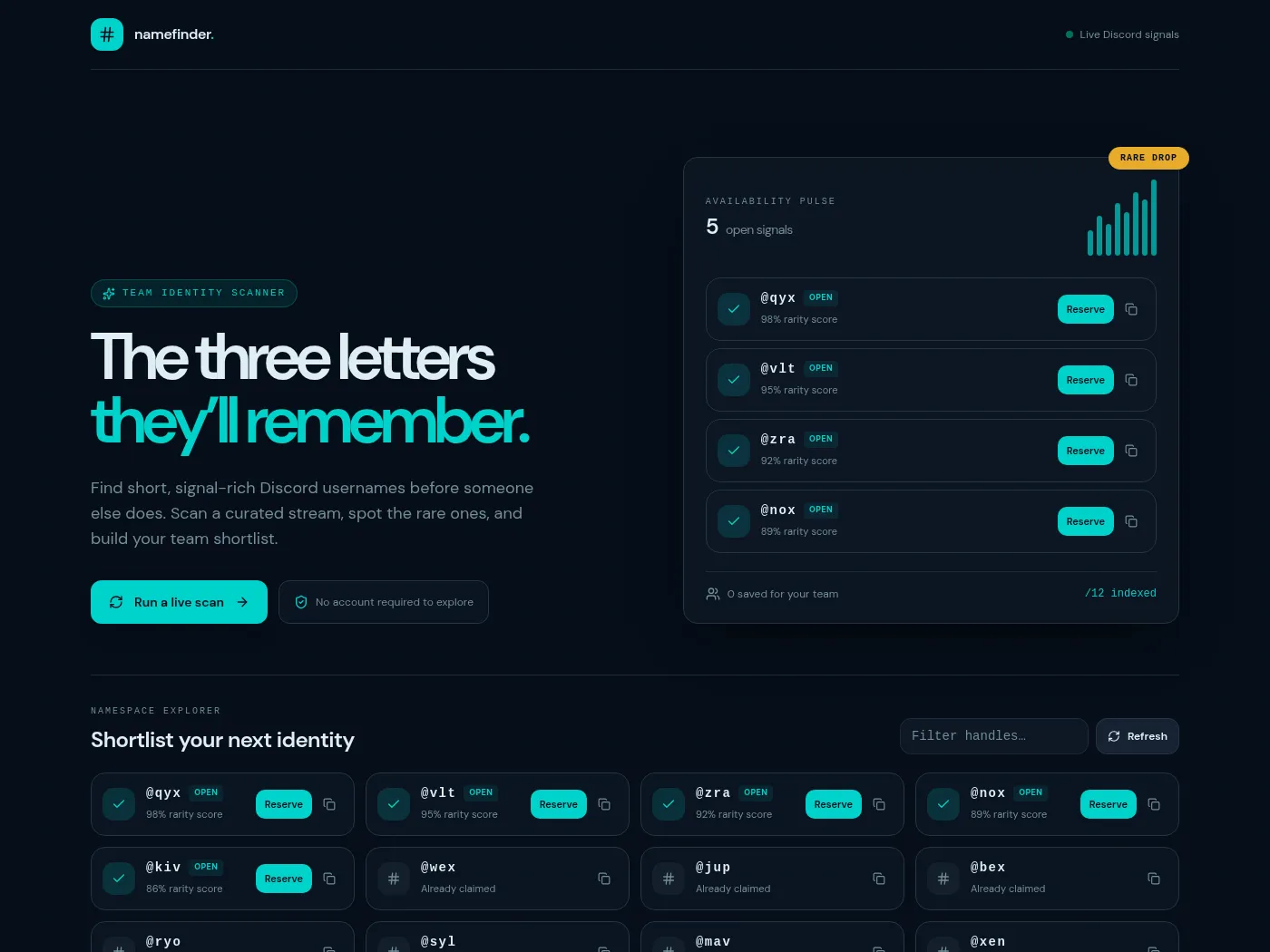 Discord Name Finder