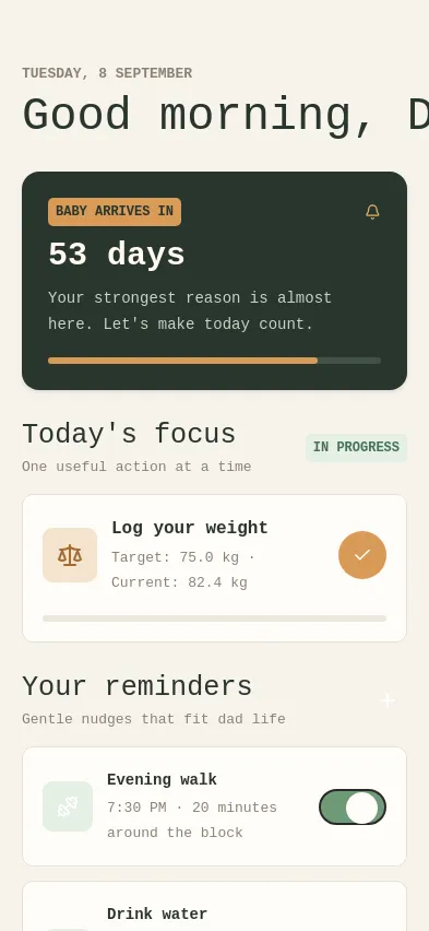 DadFit Reminder App