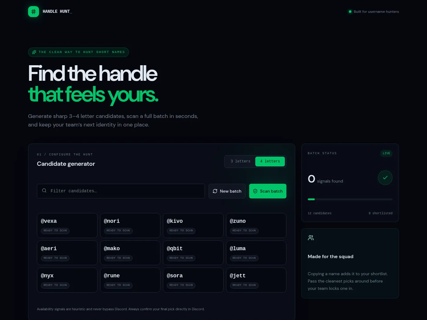 Discord Name Hunter
