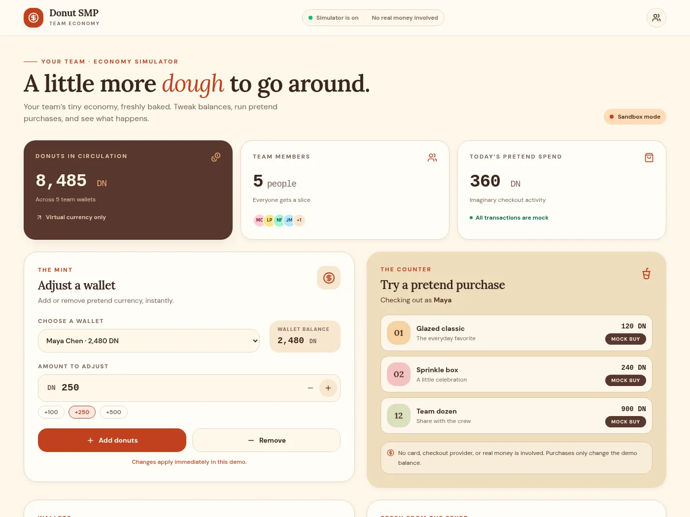 Donut Economy Simulator