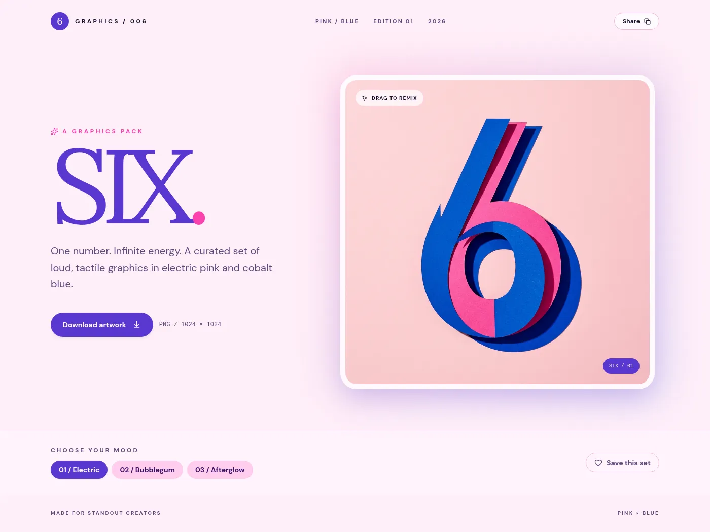 Pink & Blue Graphics Pack