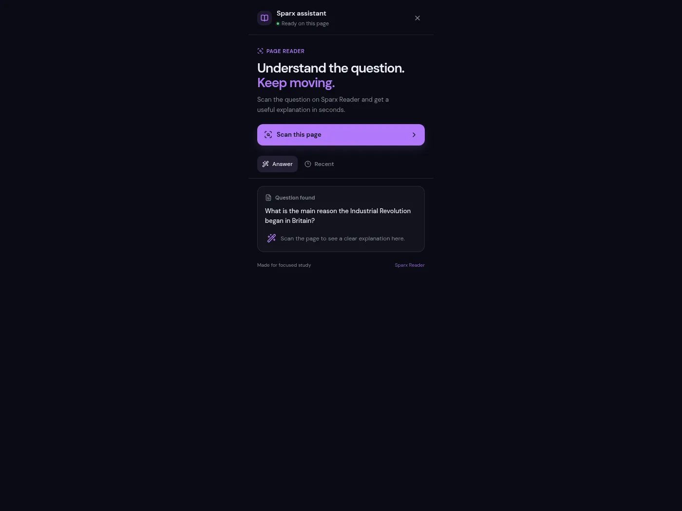 Sparx AI Answer Assistant