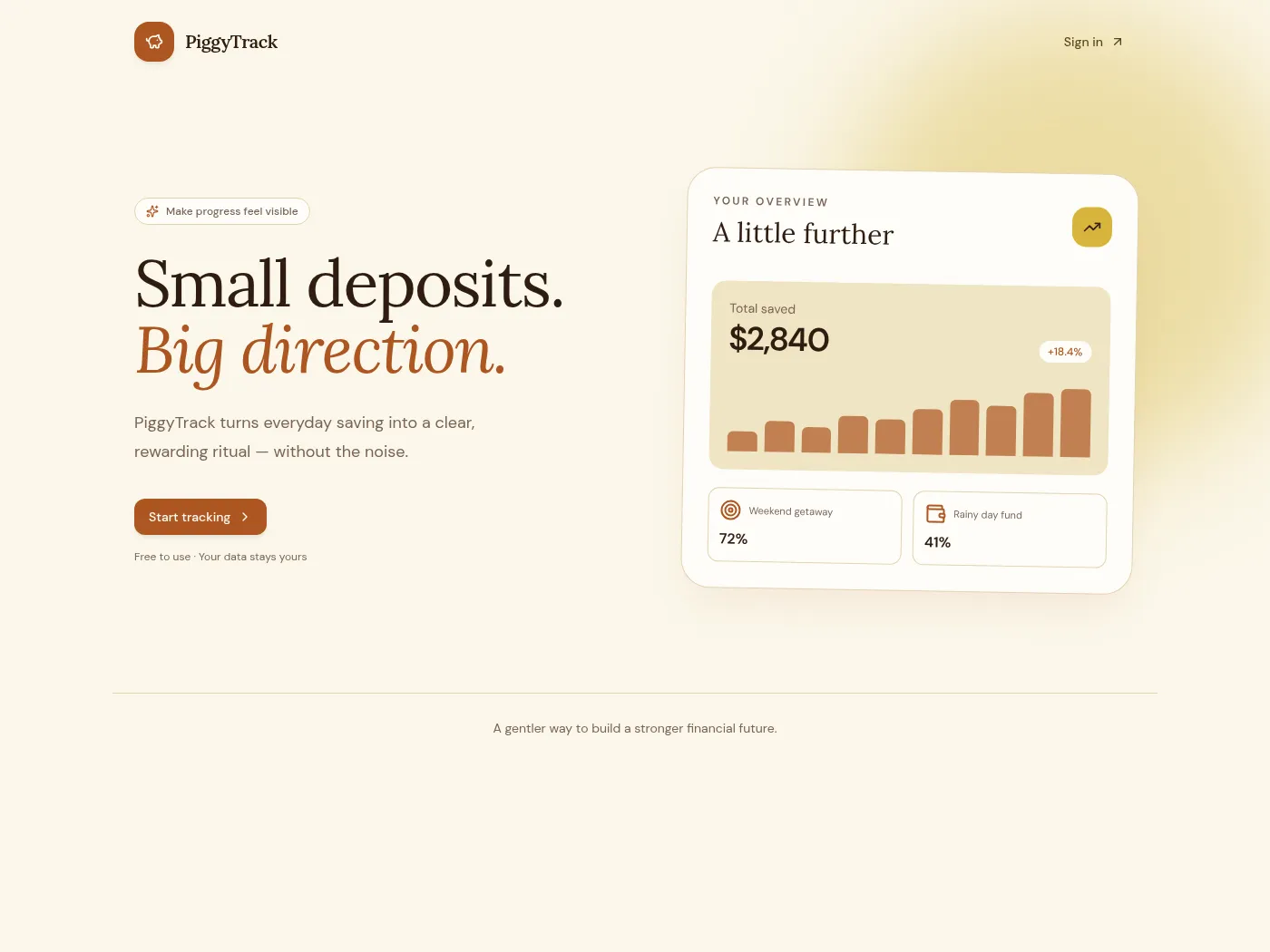 PiggyTrack Savings App