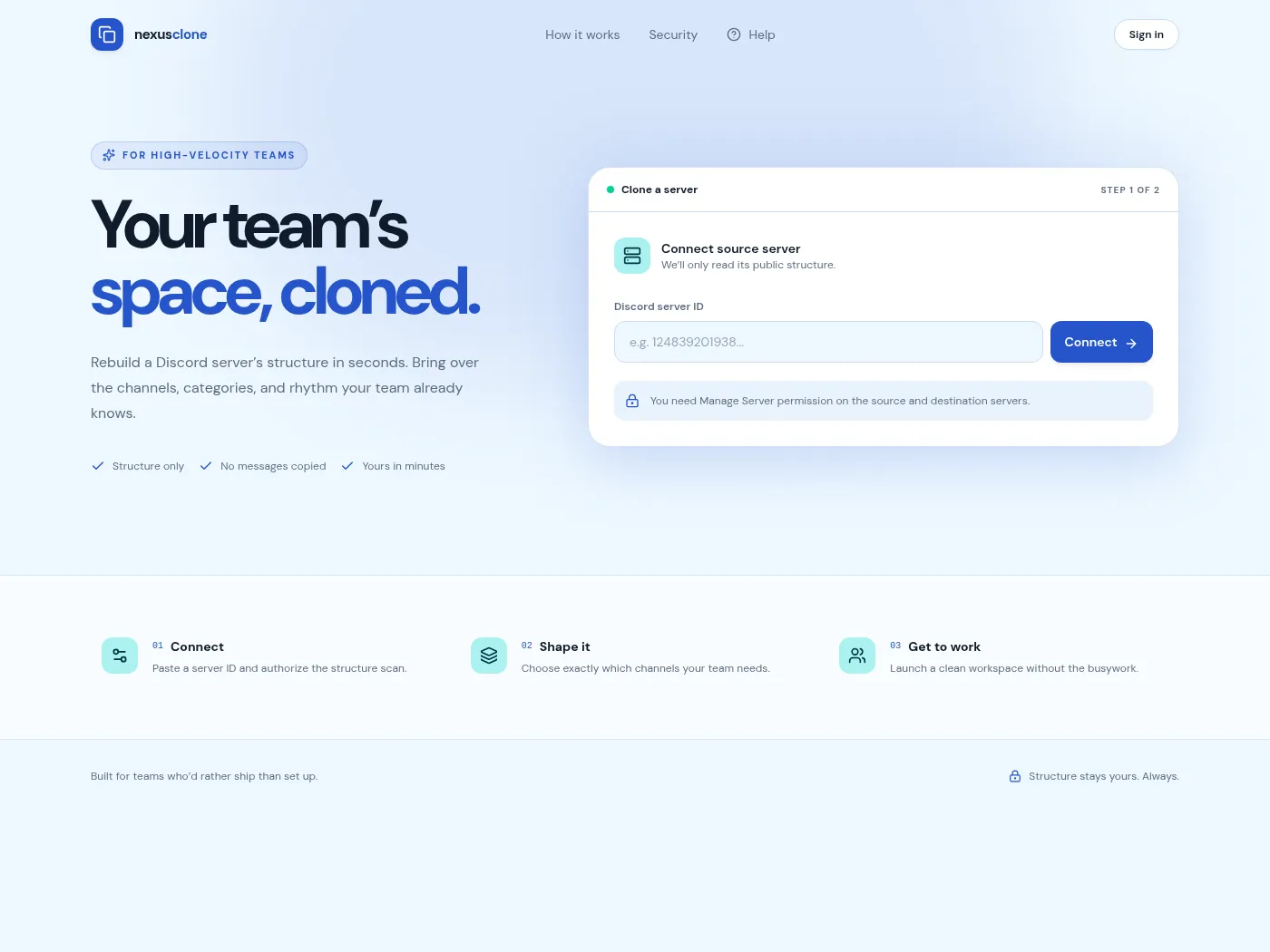Discord Server Cloner