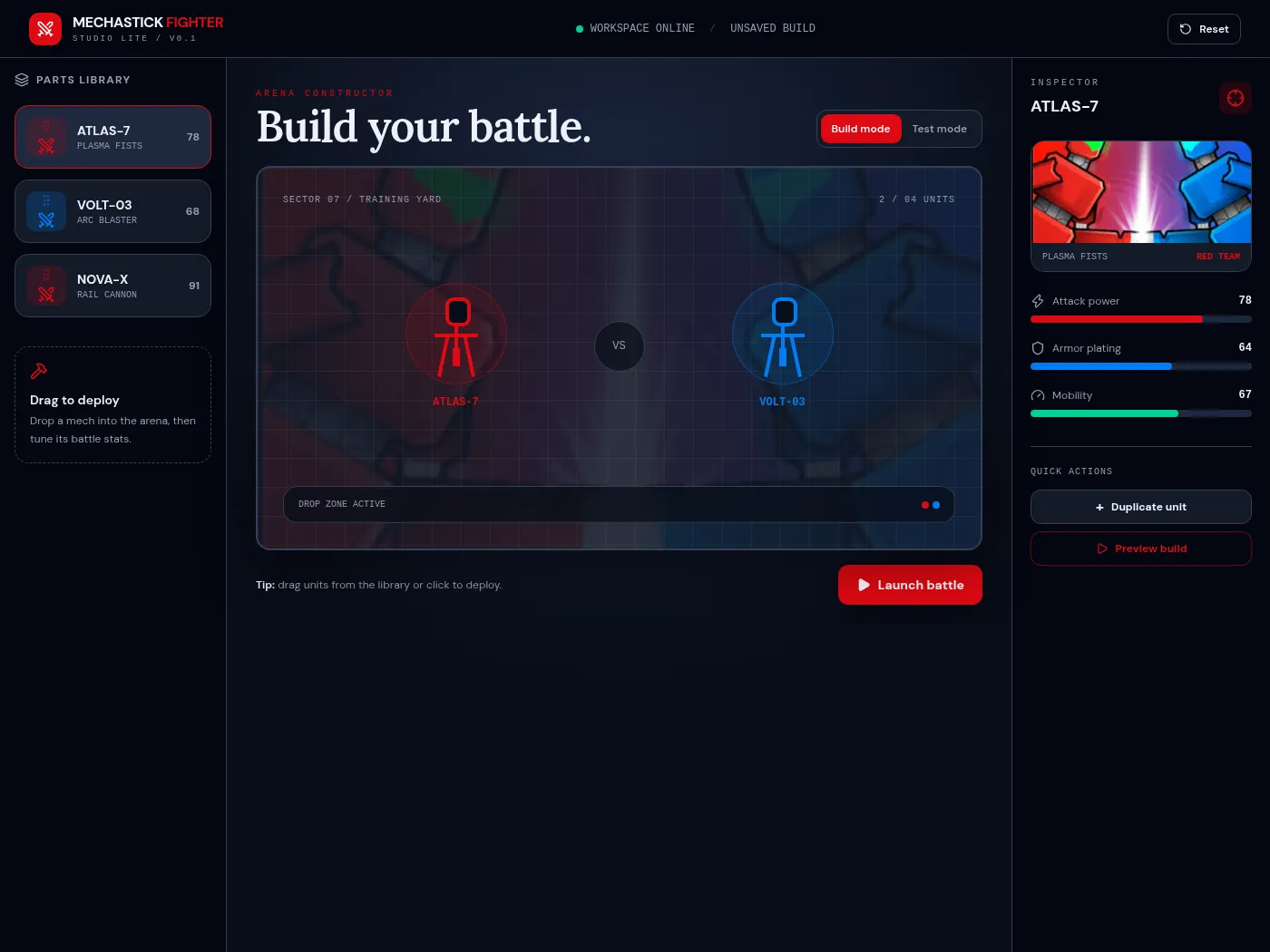 MechaStick Fighter Lite