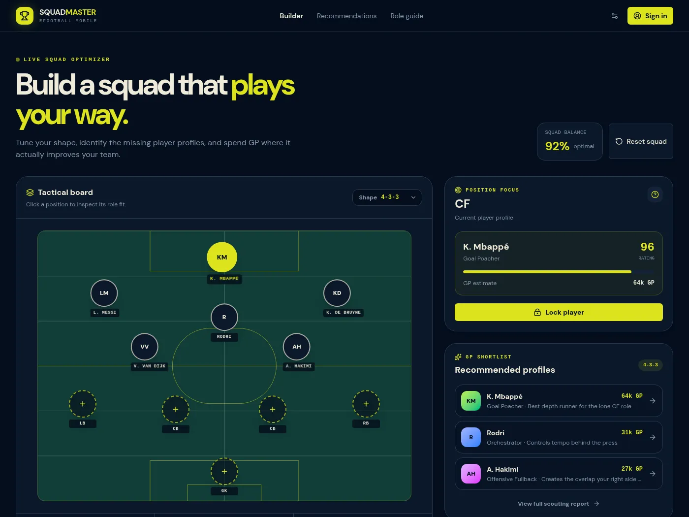 eFootball Squad Master