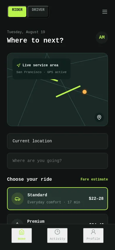 RideFlow Mobile