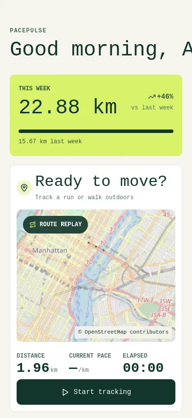 PacePulse Tracker