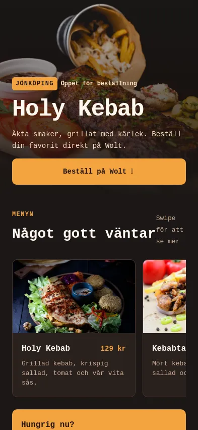 Holy Kebab Order App