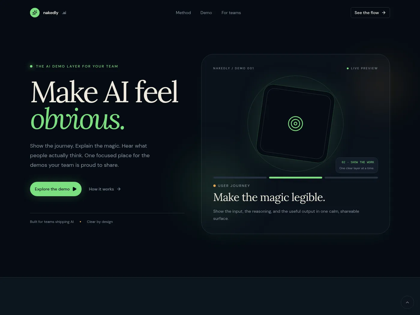 AI Landing & Feedback Hub