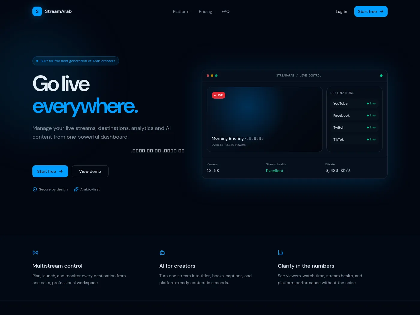 StreamArab SaaS Platform