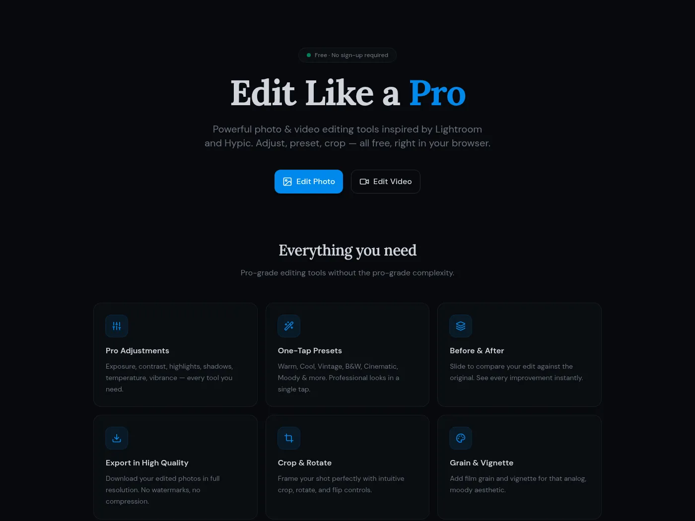 PhotoVideo Editor Pro